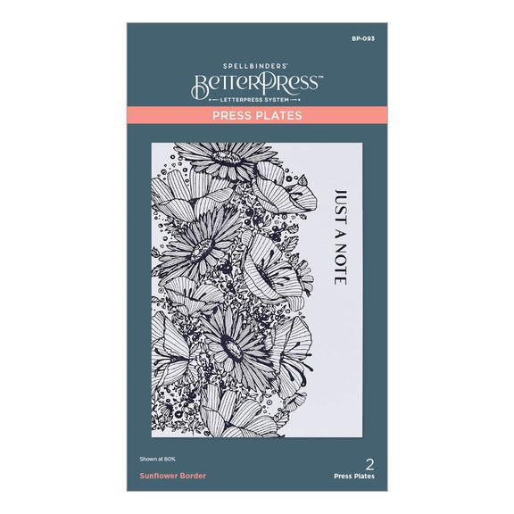 Spellbinders Sunflower Border Press Plate (BetterPress) – Craftique